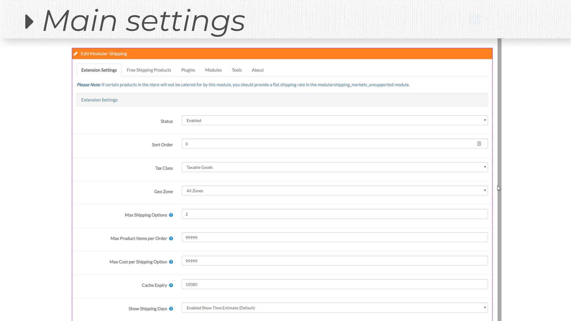 Modular Shipping for OC 2.3.x [Administration] Cartmega