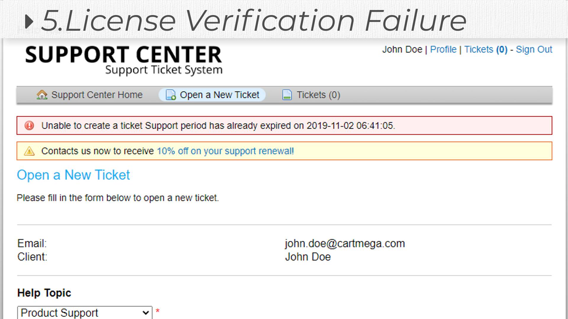 License Verification for osTicket (Digital Product & Software Registration)